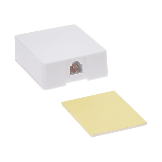 RJ45 Modular Single Port Surface Mount Jack White – PowerFluxCables
